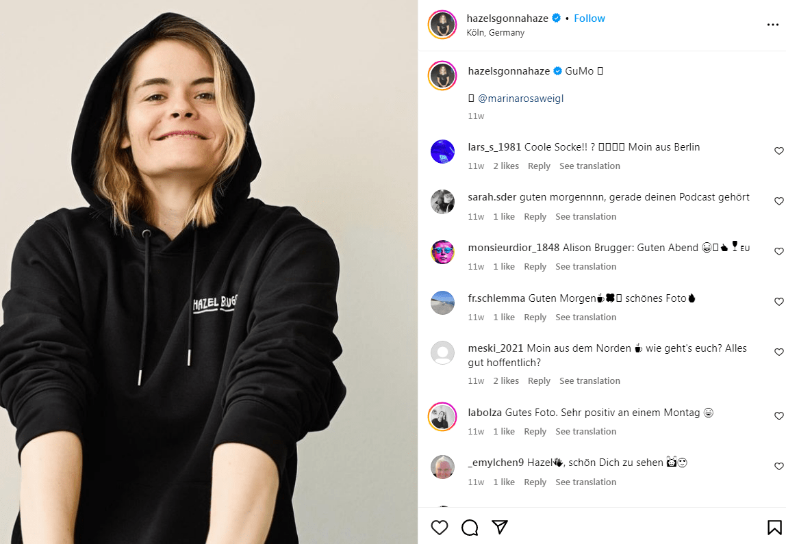 Hazel Brugger Größe